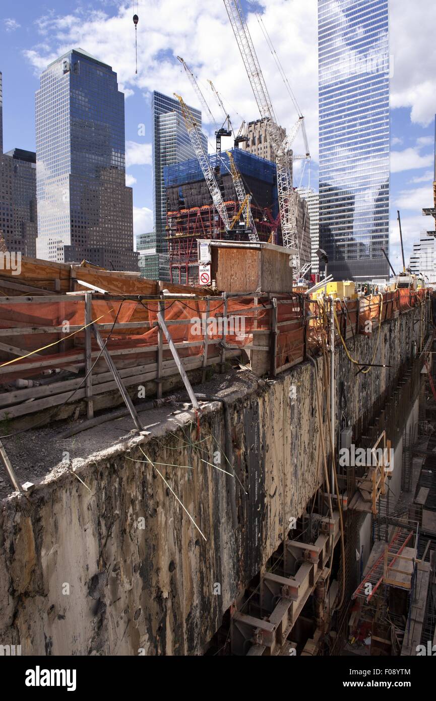 Construction work going on in Ground Zero site in New York, USA Stock ...