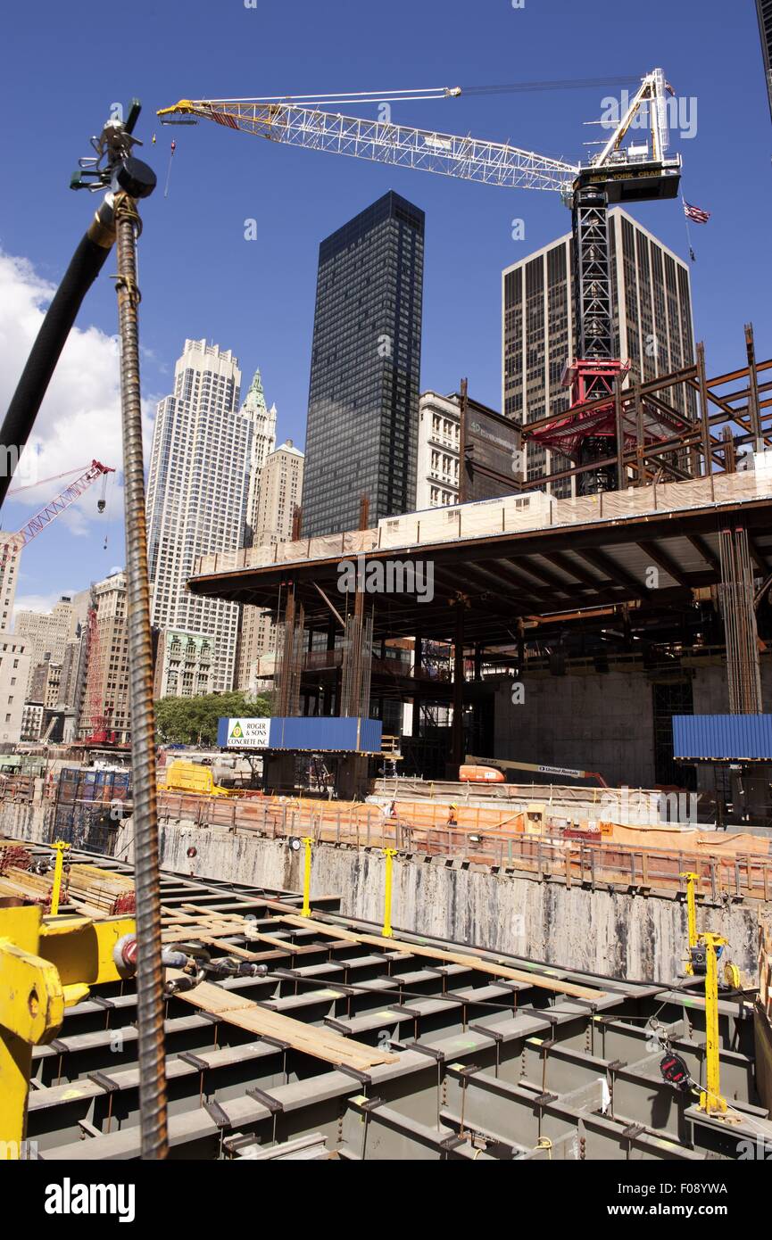 Construction work going on in Ground Zero site in New York, USA Stock ...