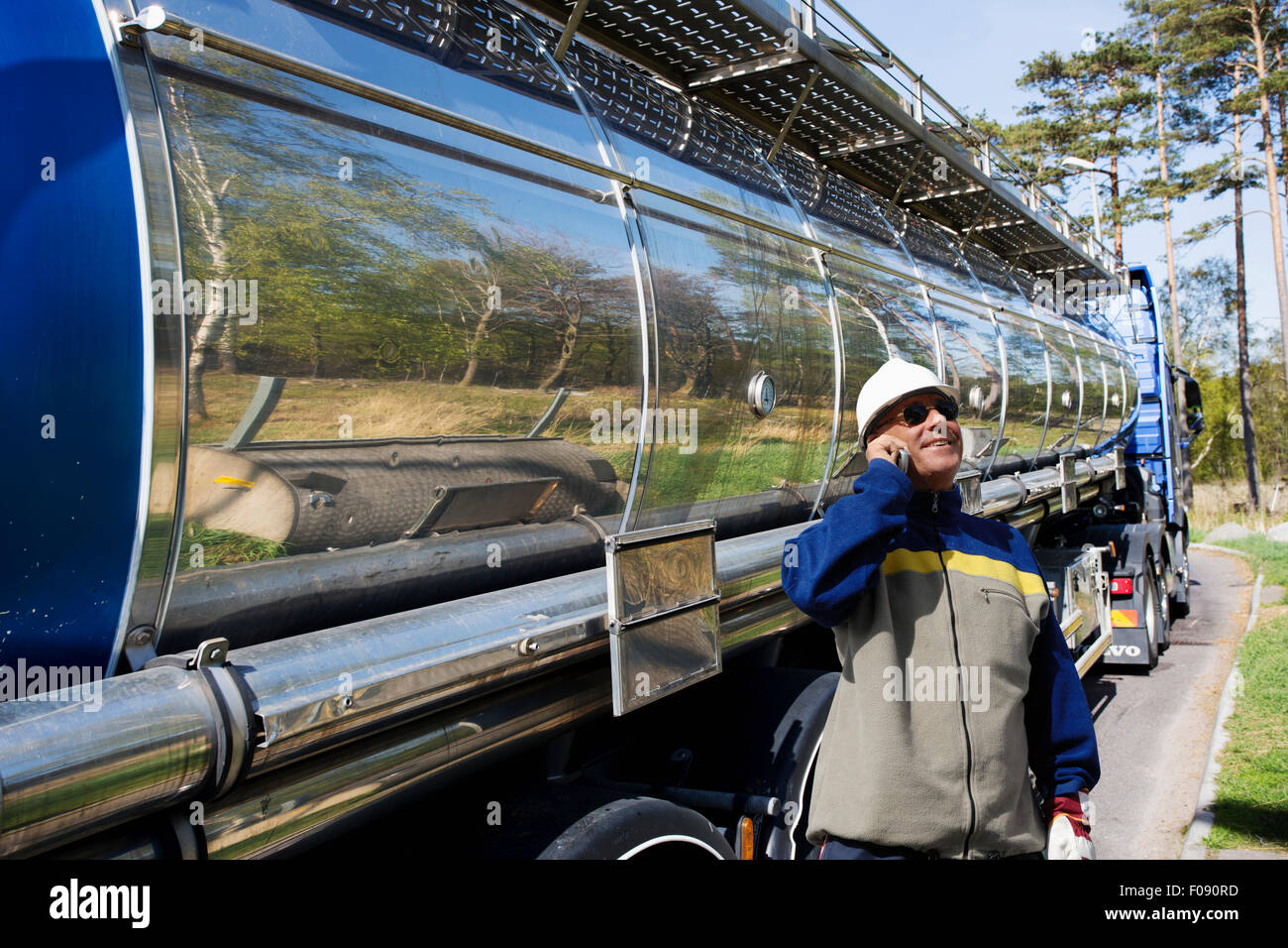 Fuel oil truck driving hi-res stock photography and images - Alamy