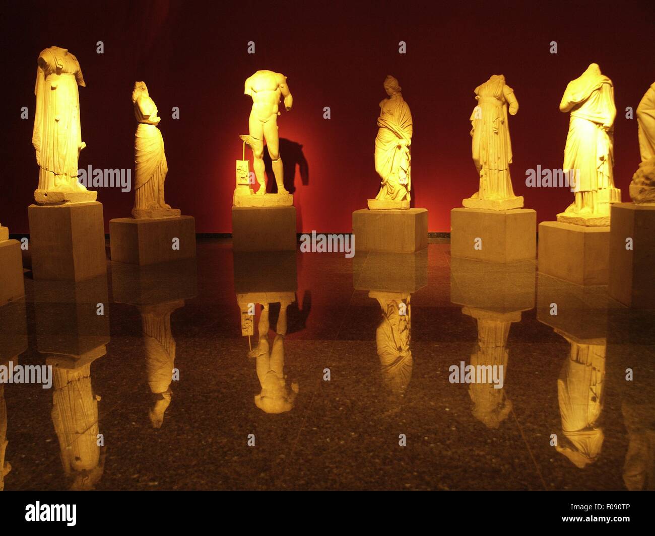 Ancient statues in Antalya Archaeological Museum, Antalya, Turkey Stock ...