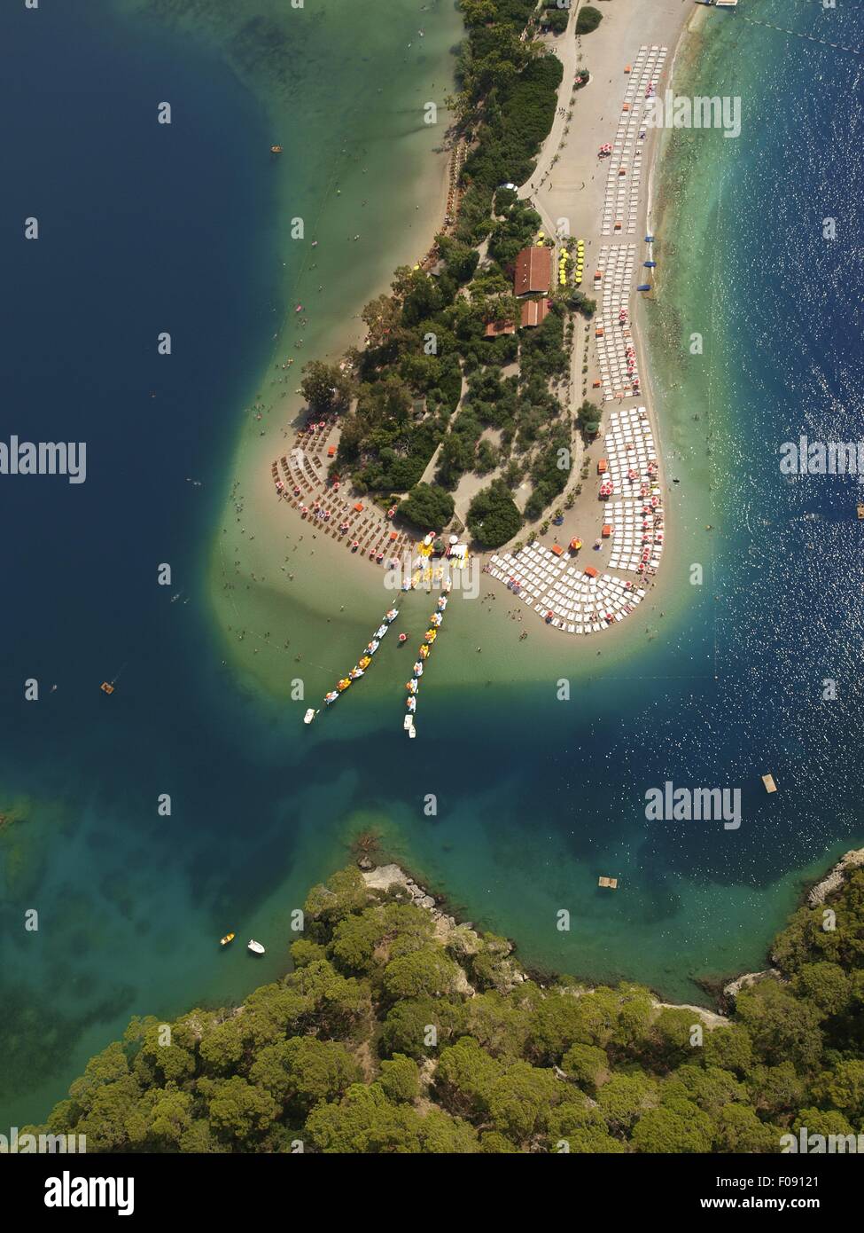 Aerial view of beach in Oludeniz, Aegean, Turkey Stock Photo - Alamy