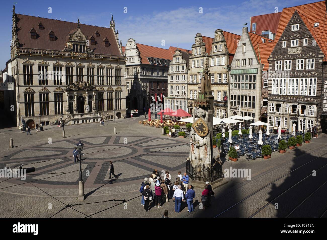 People at town hall market square, Bremen, Germany Stock Photo - Alamy