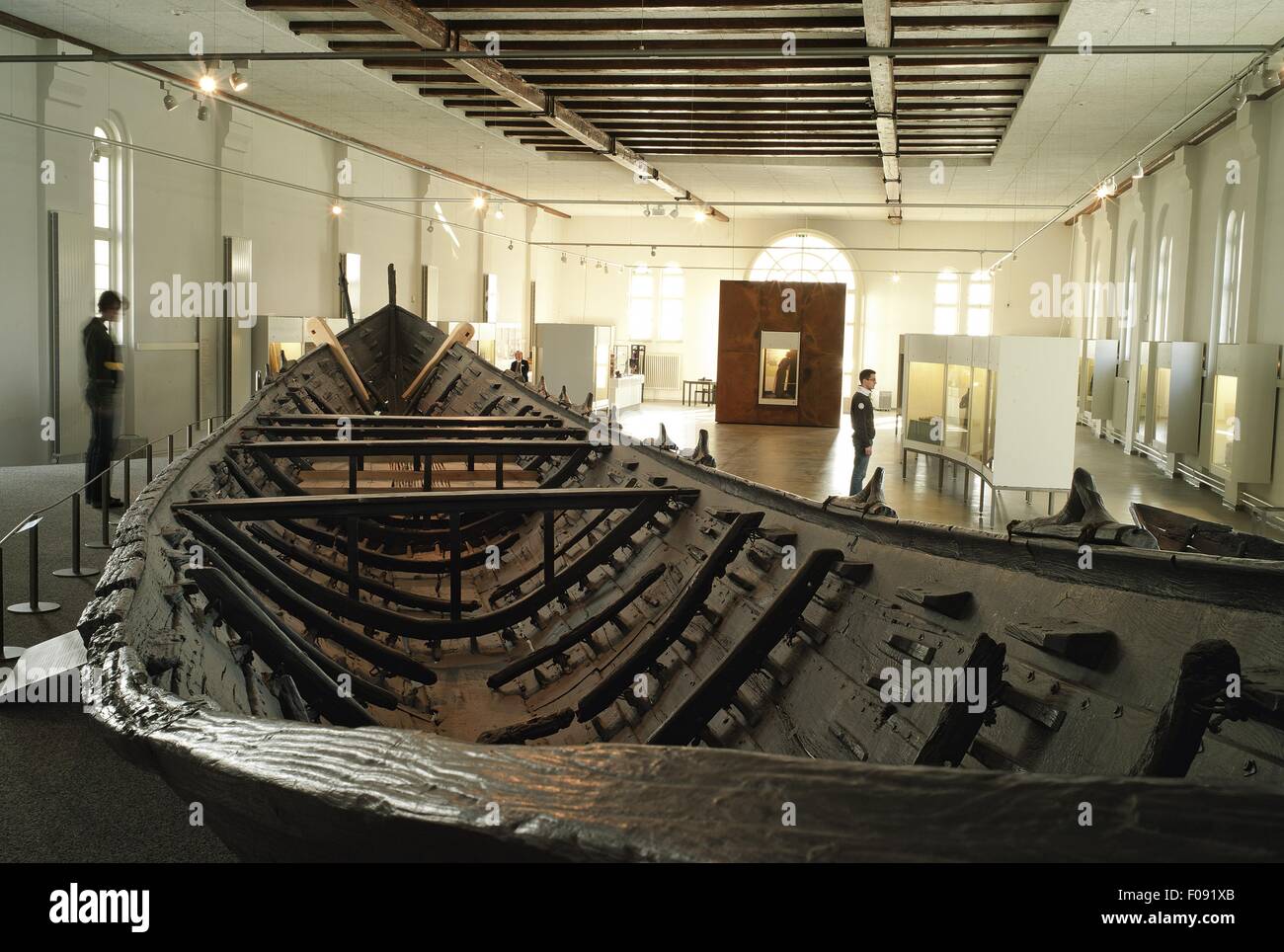 The Nydam oak boat at Gottorf Castle in Schleswig, Germany Stock Photo ...