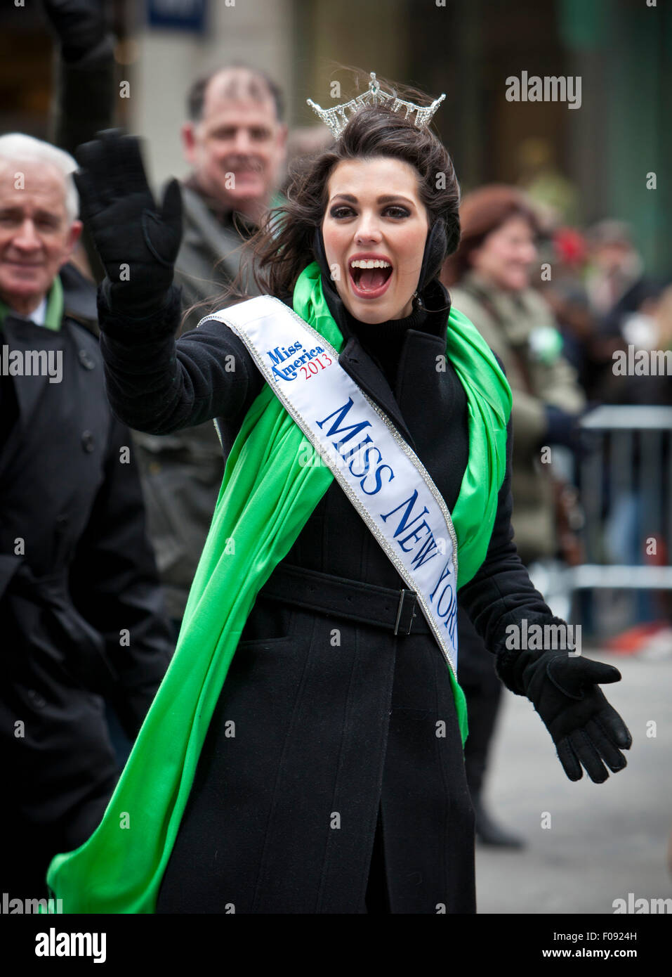 NEW YORK, NY, USA - MAR 17: Miss New York at St. Patrick's Day Parade ...