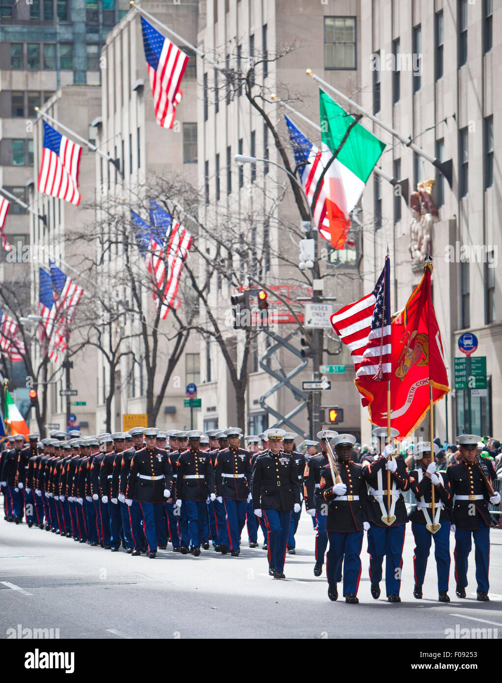 NEW YORK, NY, USA - MAR 17: St. Patrick's Day Parade on March 17, 2013 ...