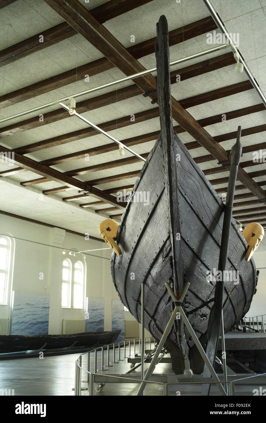 The Nydam oak boat at Gottorf Castle in Schleswig, Germany Stock Photo ...