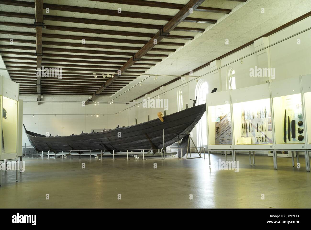 The Nydam oak boat at Gottorf Castle in Schleswig, Germany Stock Photo ...