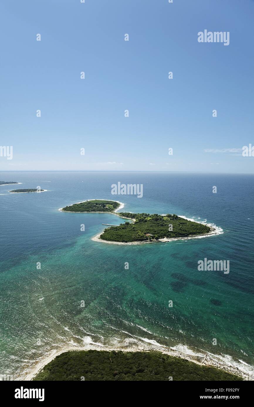 Aerial view of Adriatic Sea Islands in Croatia Stock Photo - Alamy