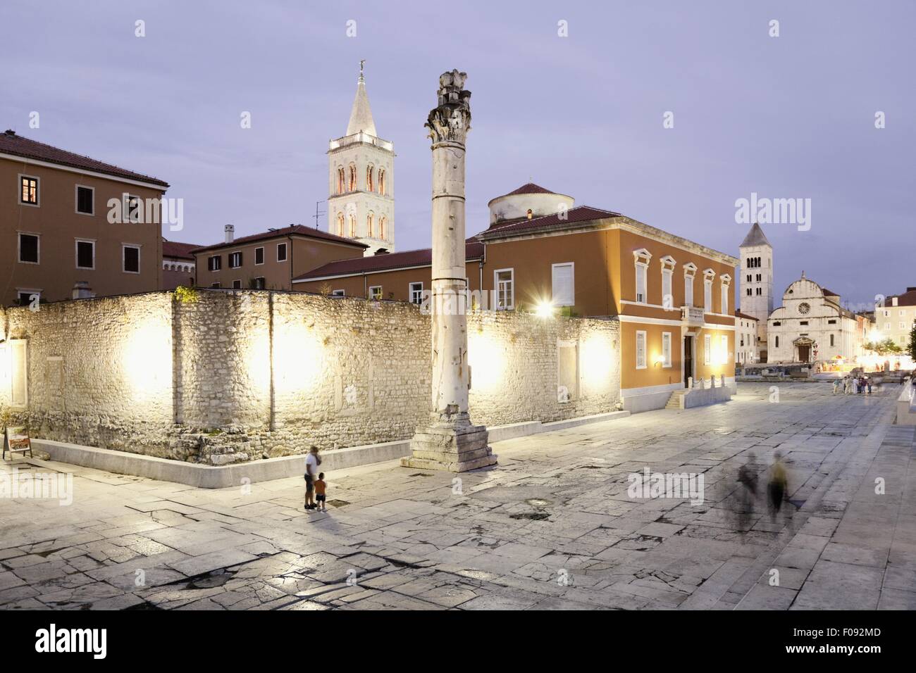 Zadar roman pillar in Croatia Stock Photo - Alamy