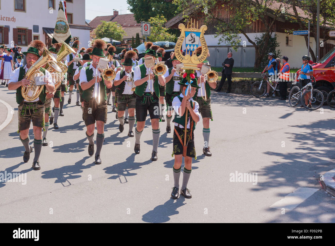 Hausham, Germany. 09th Aug, 2015. Brassband Bayrischzell the Pageant of ...