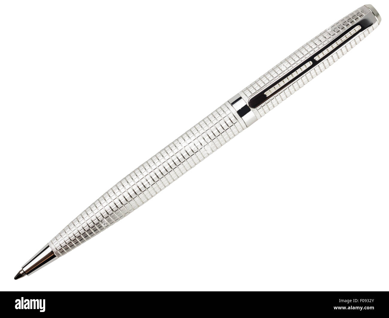 the silver pen isolated on white background Stock Photo - Alamy