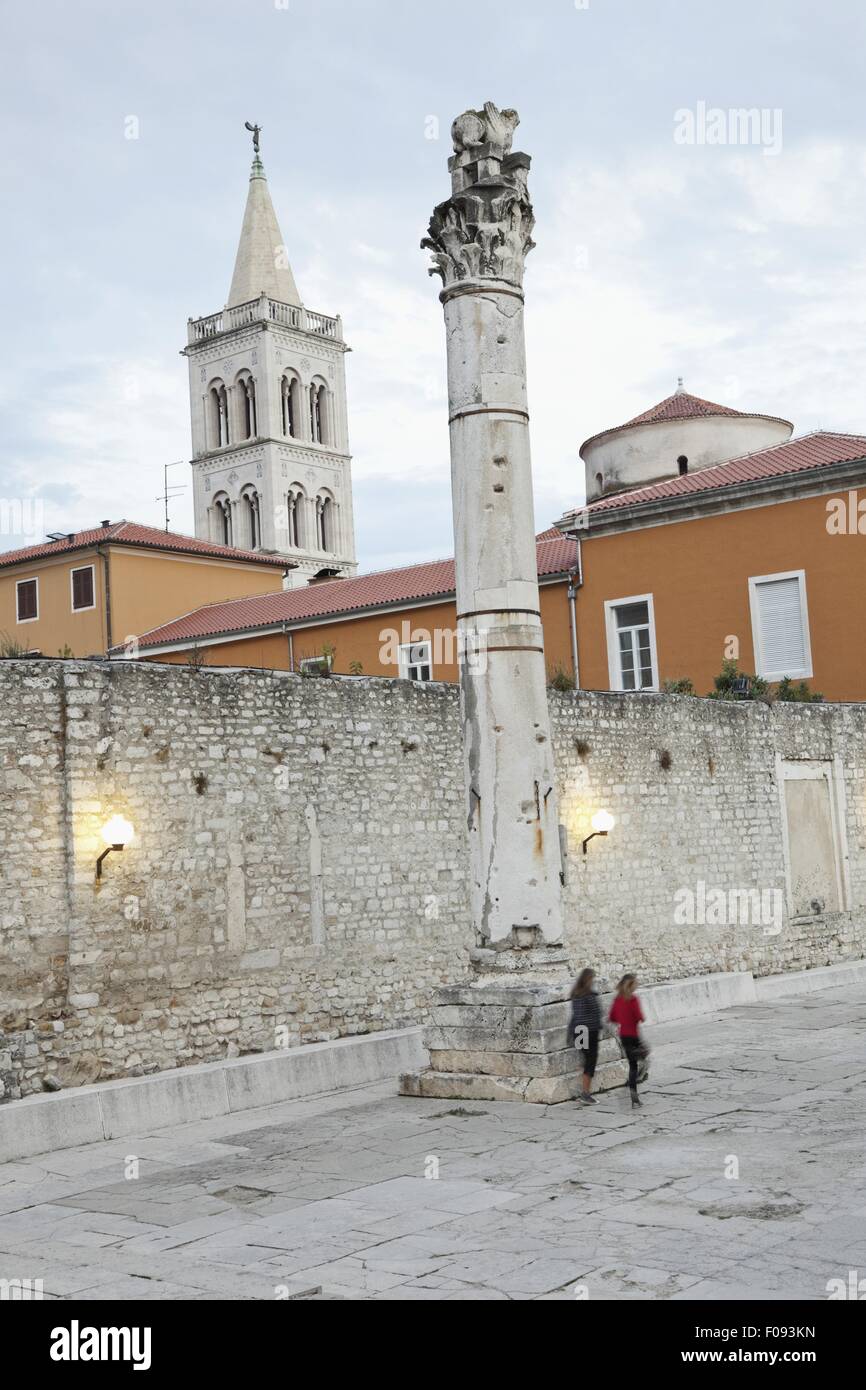 Zadar roman pillar in Croatia Stock Photo - Alamy