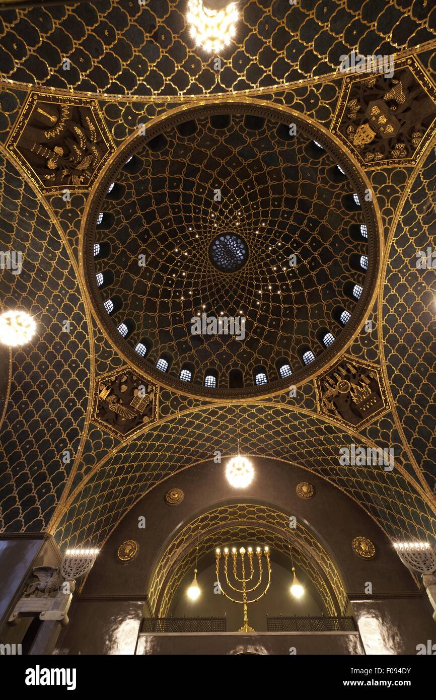 Interior of Synagogue dome in Augsburg, Bavaria, Germany Stock Photo ...