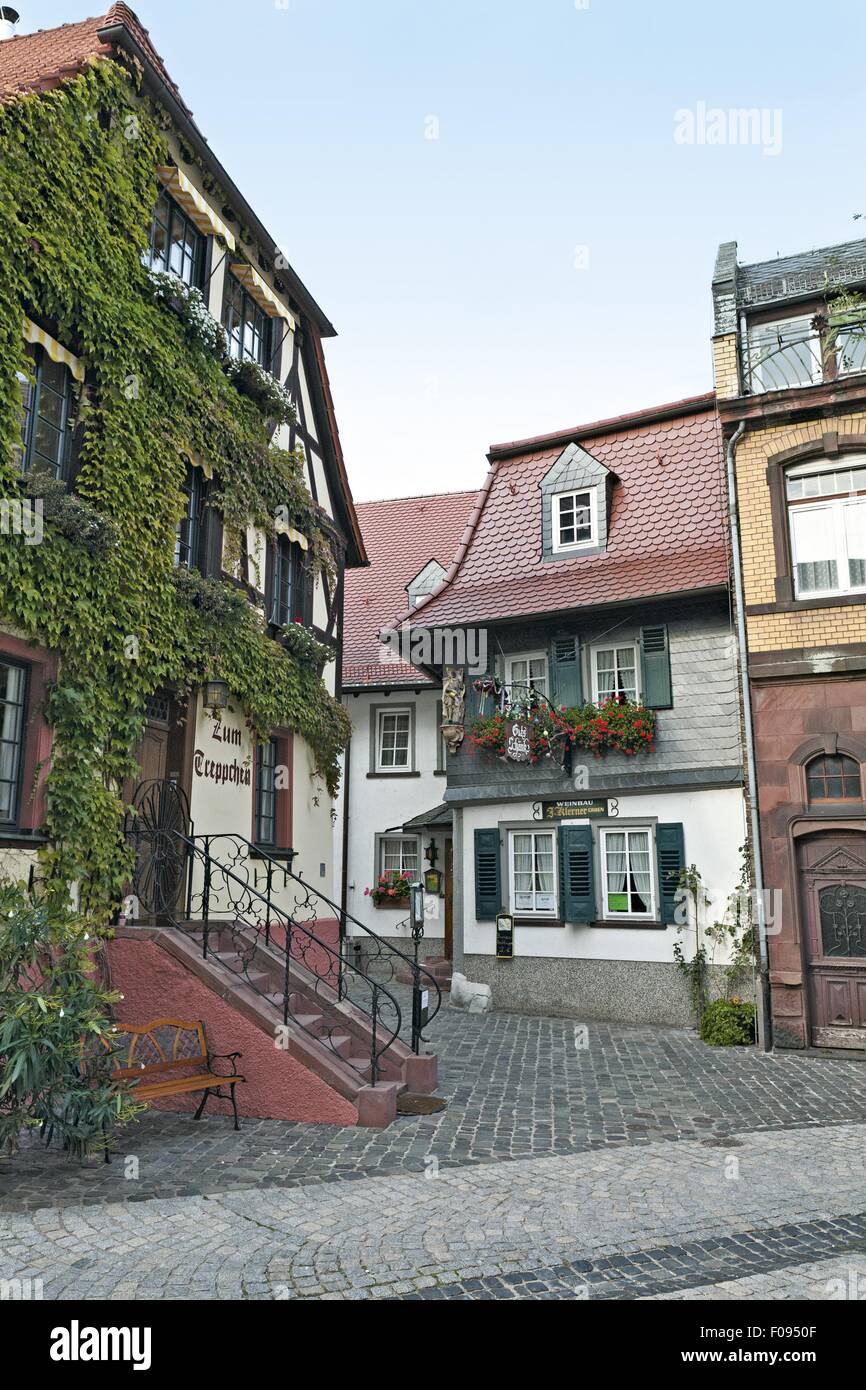 Houses in Rheingau, Walluf, Hessen, Germany Stock Photo - Alamy