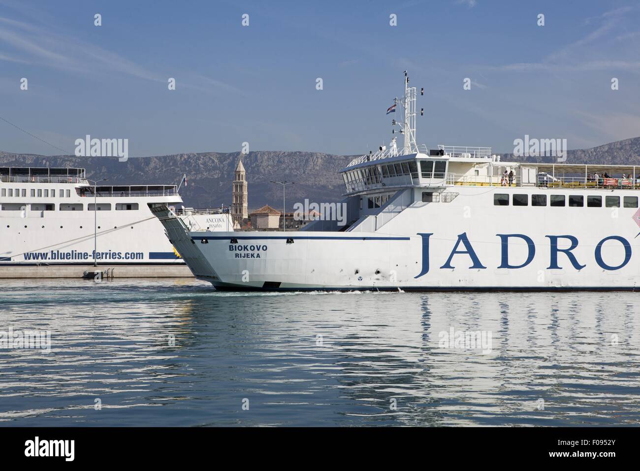 Adriatic ferry from Trpanj to Ploce in Dalmatia, Croatia Stock Photo ...