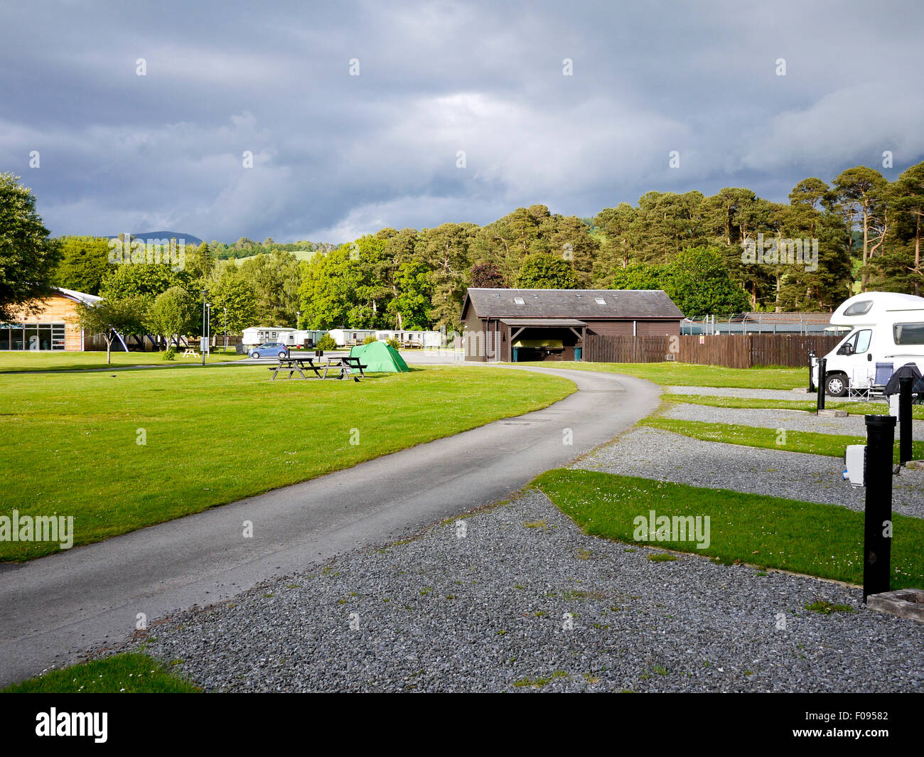 Blair Castle Campsite, Blair Atholl, Pitlochry, Perthshire, Scotland ...