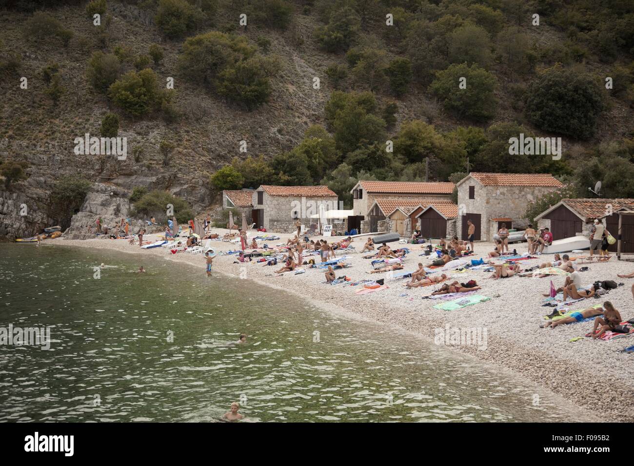 Tourists On Beach At Kvarner Bay High Resolution Stock Photography and ...