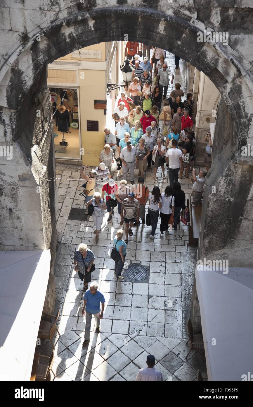 Tourists at iron gate in Split, Croatia Stock Photo - Alamy