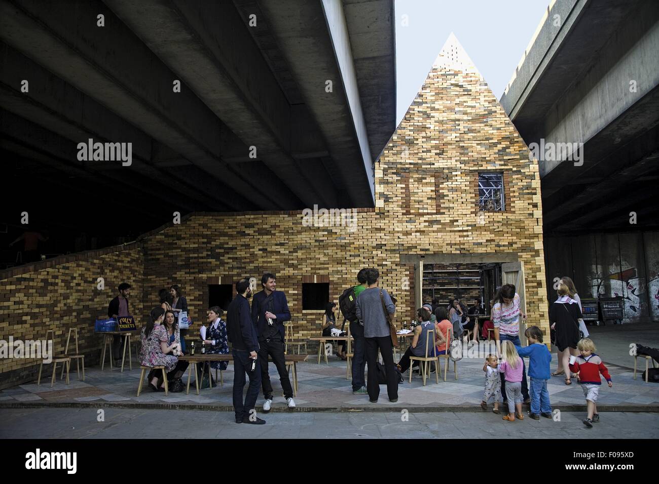 People in house under bridge, East End, London, UK Stock Photo - Alamy