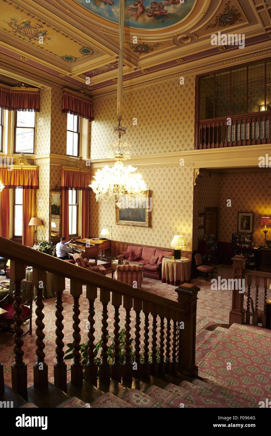 Lobby of Inverlochy Castle Hotel in Scotland Stock Photo - Alamy