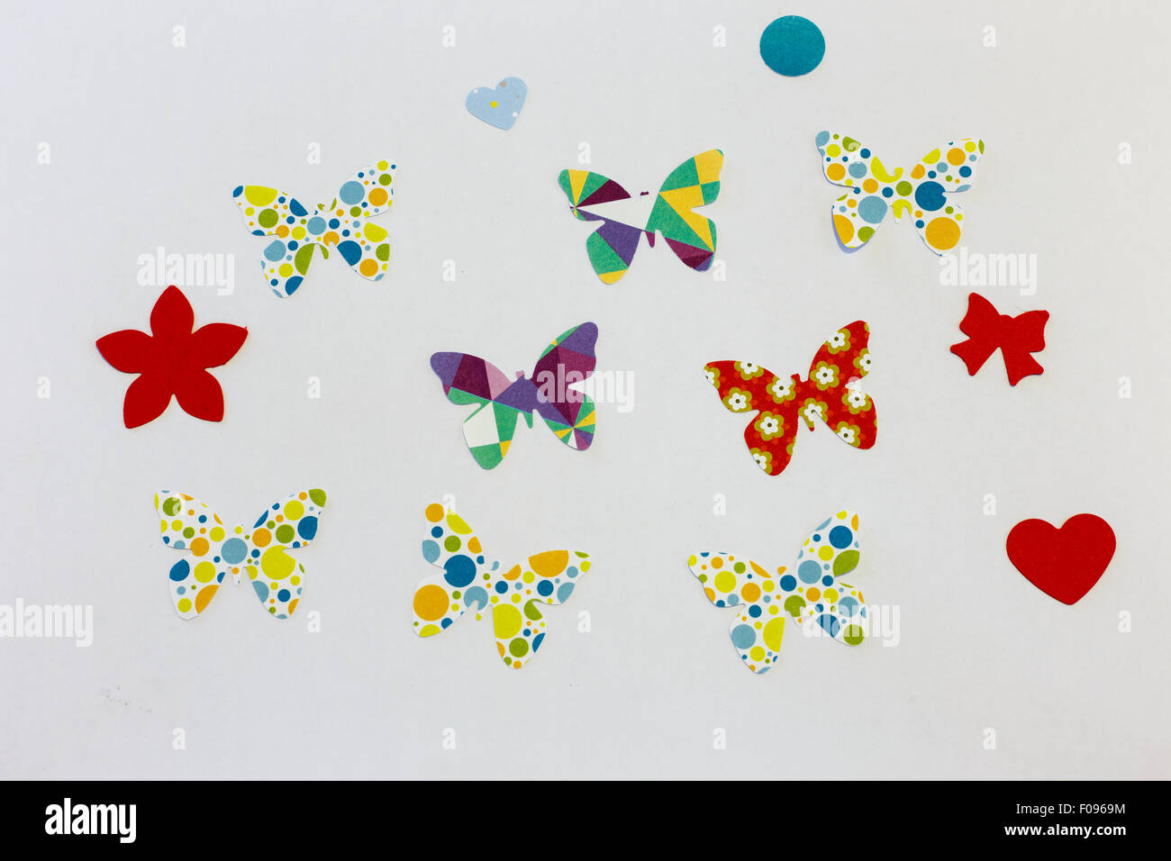 scrapbook butterfly isolated on white Stock Photo - Alamy