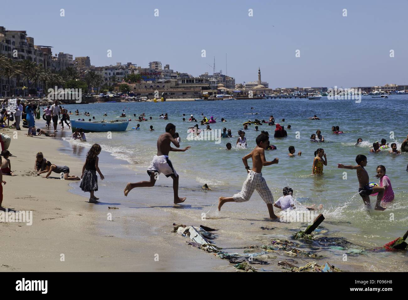 People enjoying on beach in Alexandria, Egypt Stock Photo - Alamy