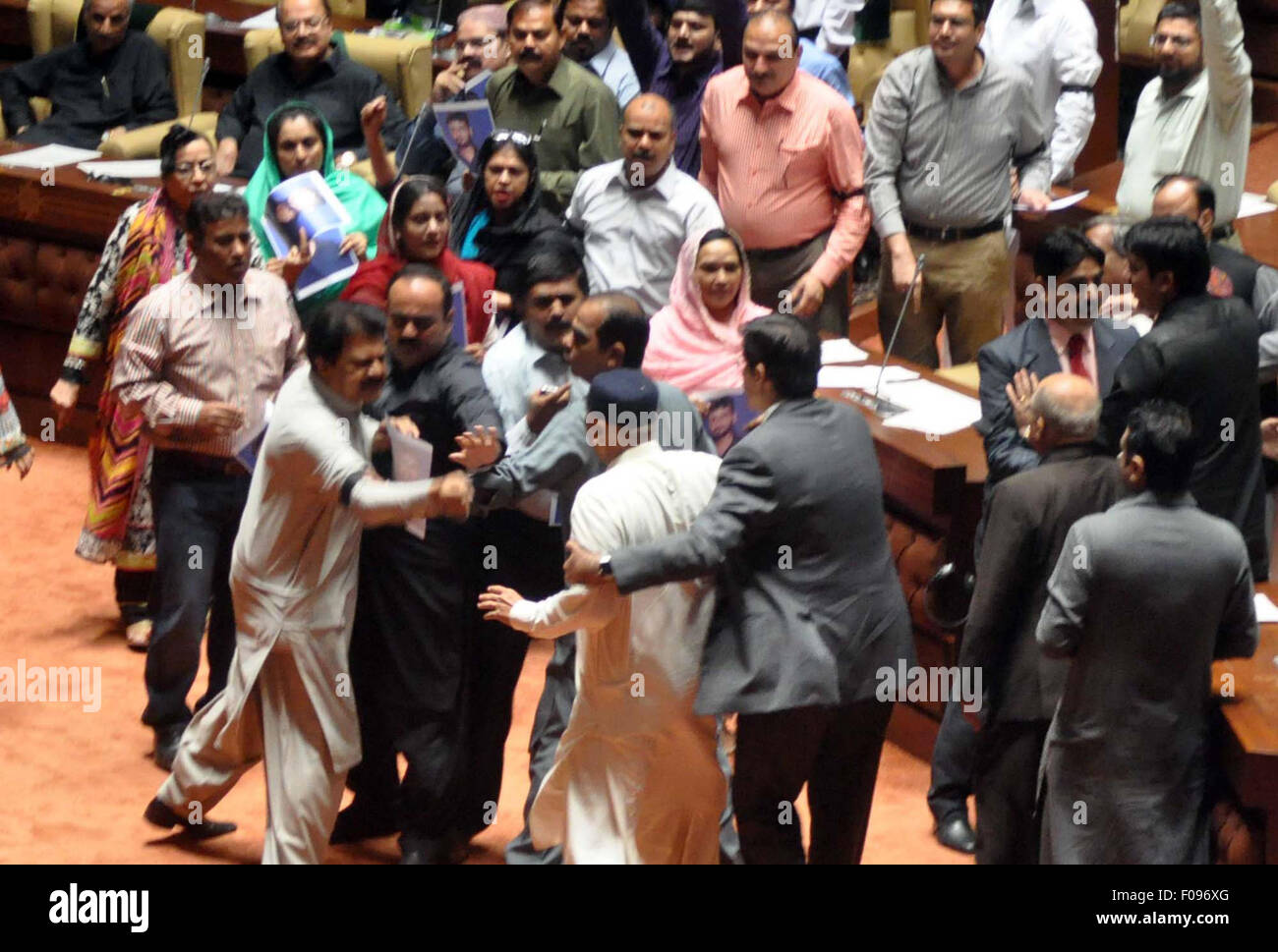 MQM members of Sindh Assembly are protesting against extra judicial ...