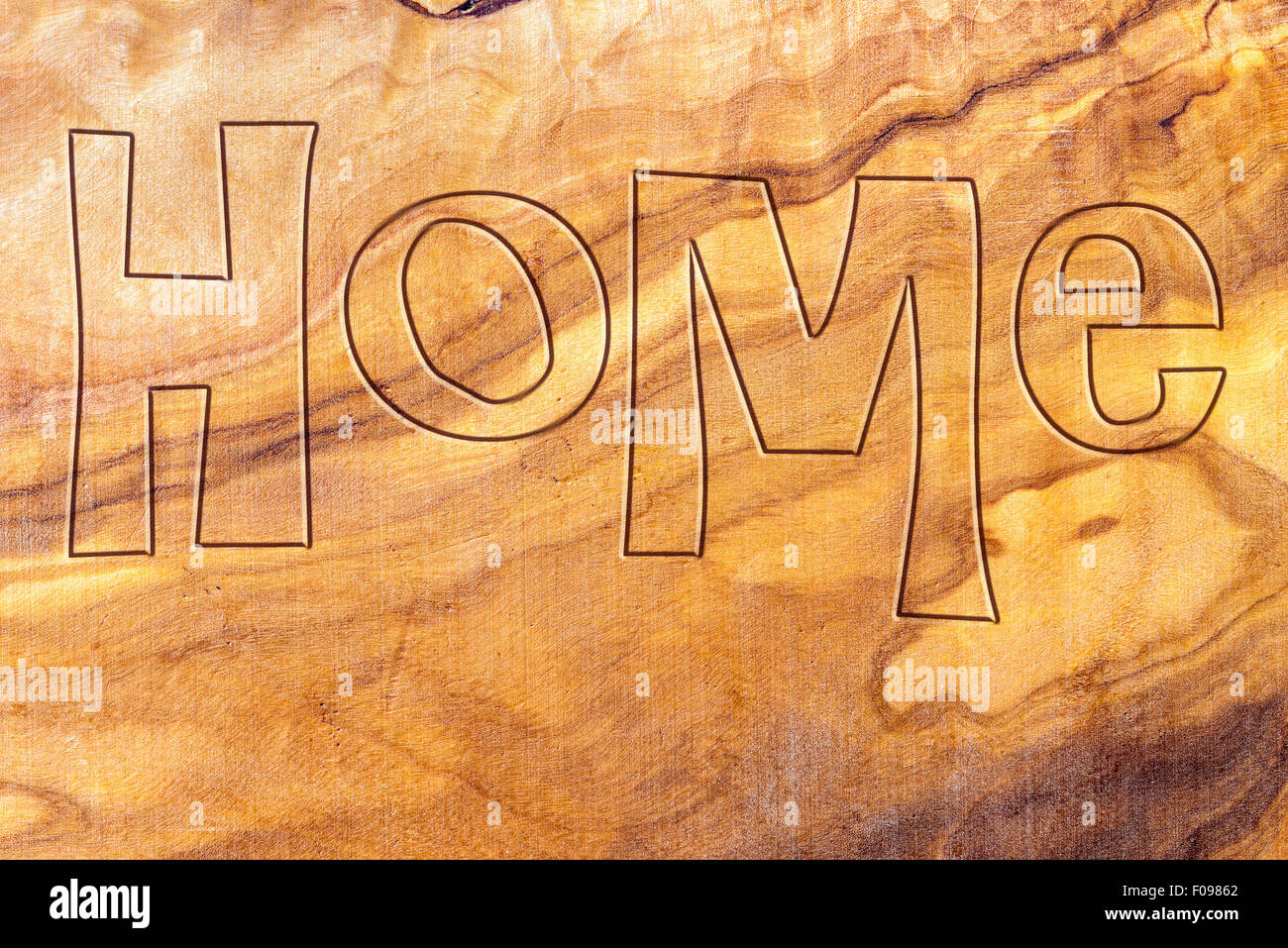 written home carved of olive wood Stock Photo - Alamy