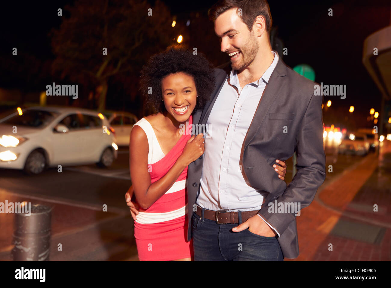 Man walking at night hi-res stock photography and images - Alamy