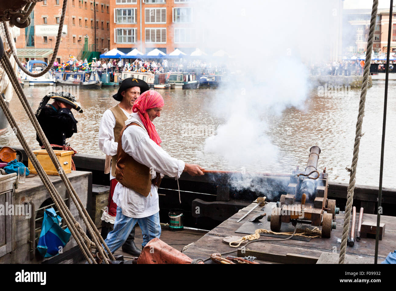 Playing pirates on the topsail schooner Vilma at the Gloucester Tall ...