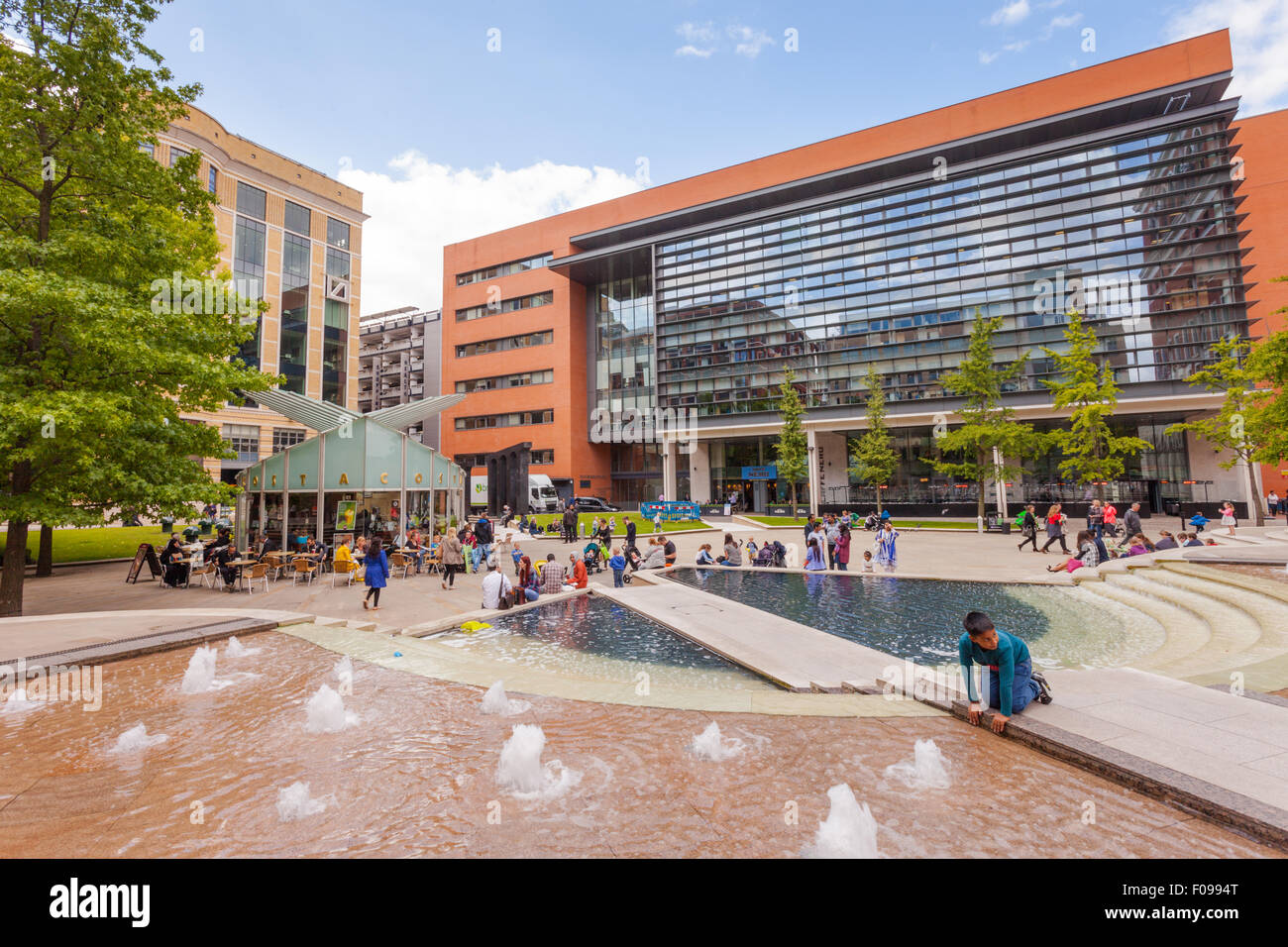 Architecture in Brindleyplace, Birmingham UK Stock Photo - Alamy