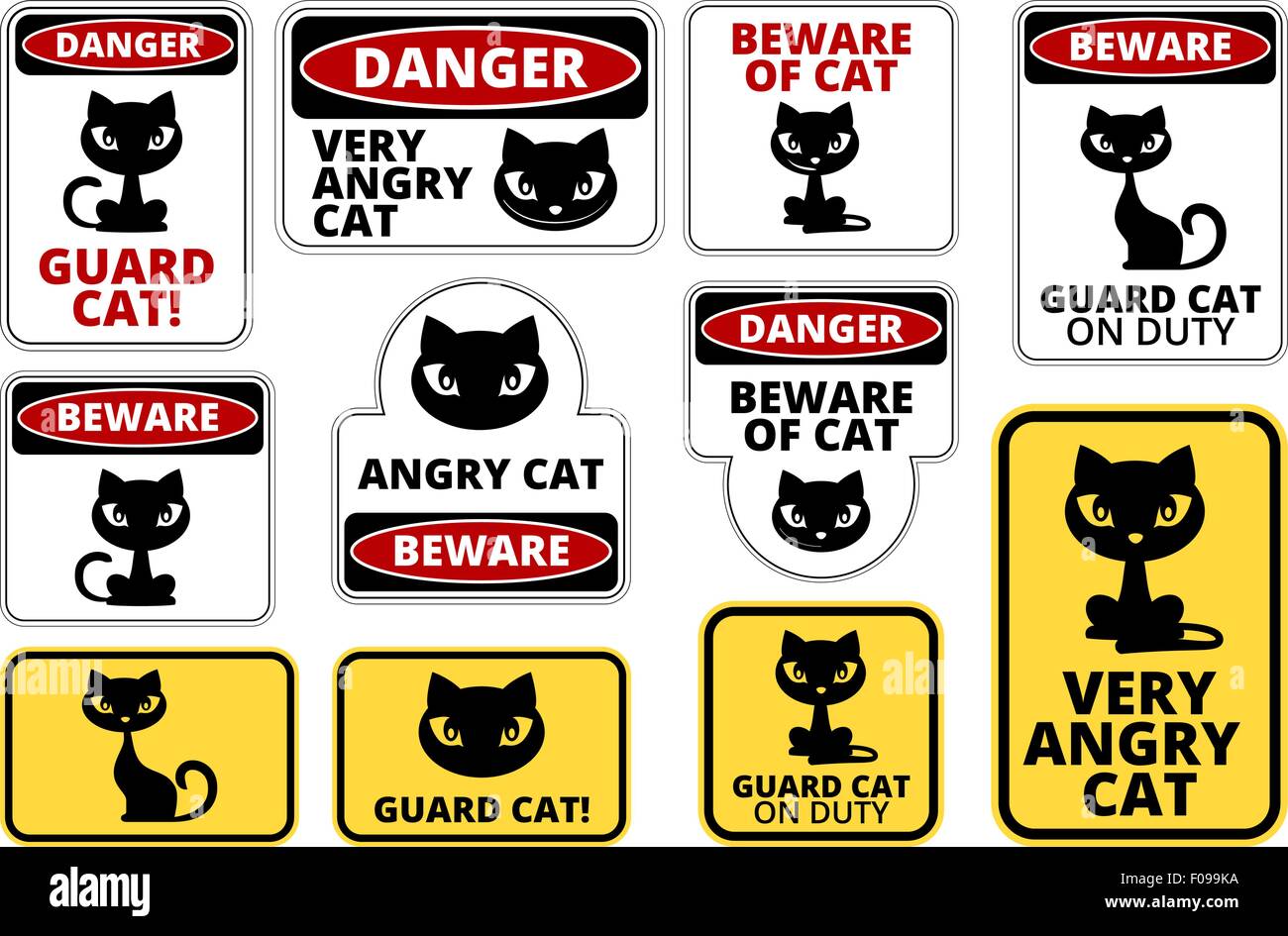 Cat caution Stock Vector Images - Alamy