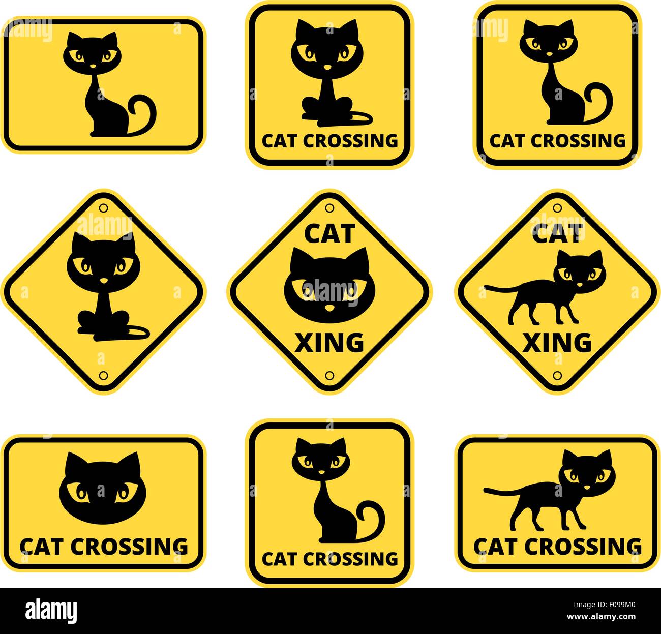 Cats crossing sign Stock Vector Images - Alamy