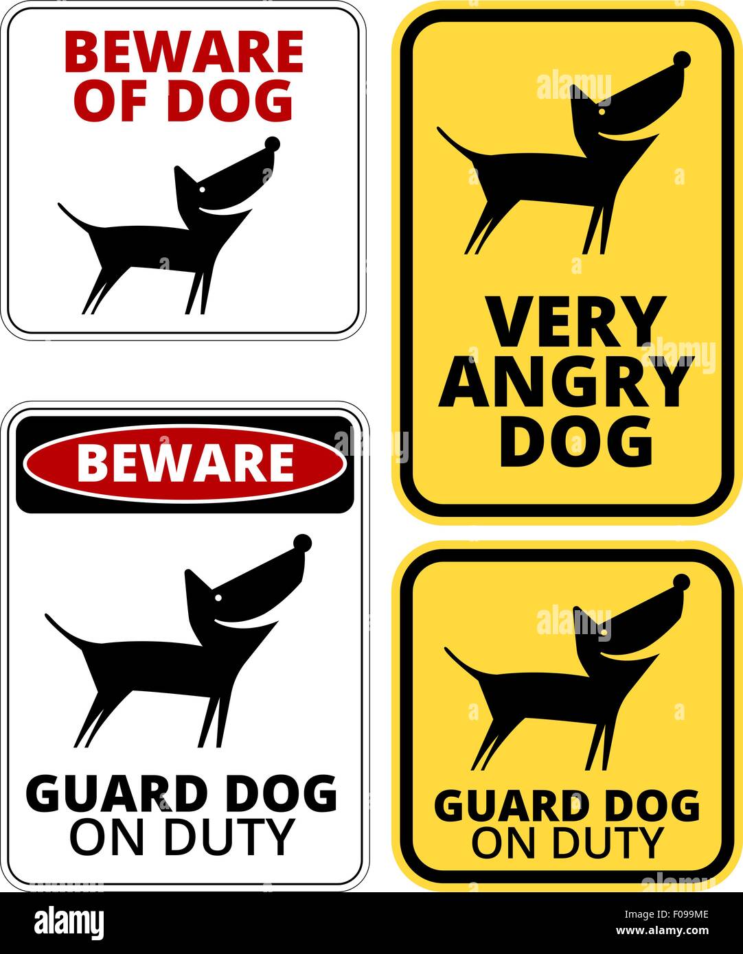 Beware vicious dog Stock Vector Images - Alamy