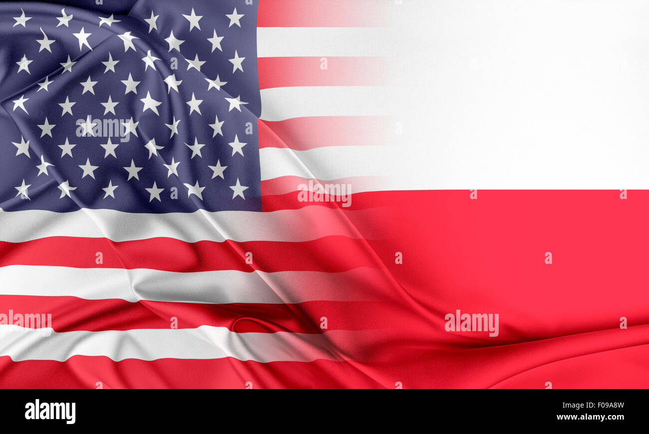 Poland usa flag hi-res stock photography and images - Alamy