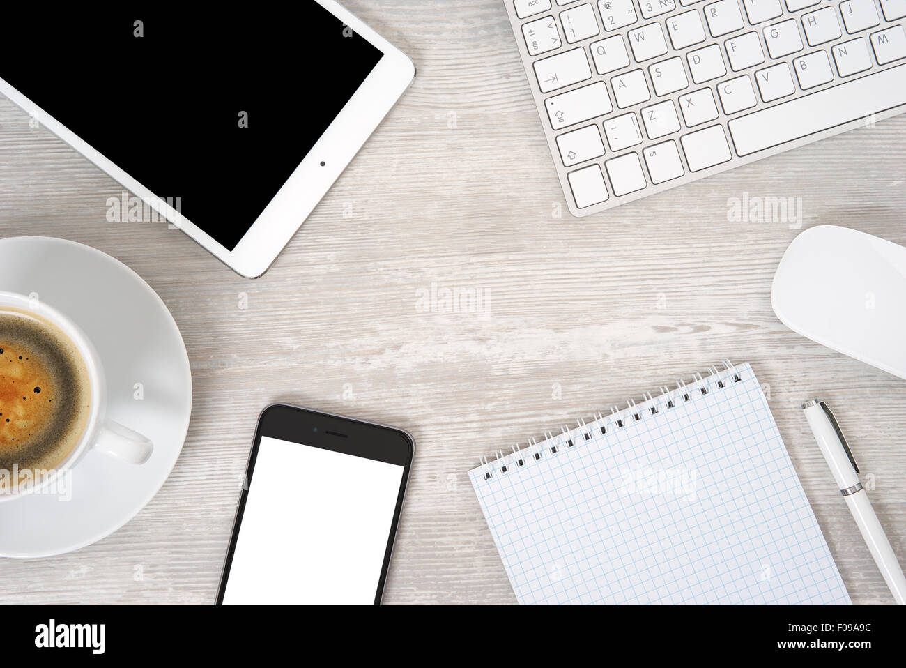 Workplace notepad keyboard mouse hi-res stock photography and images ...