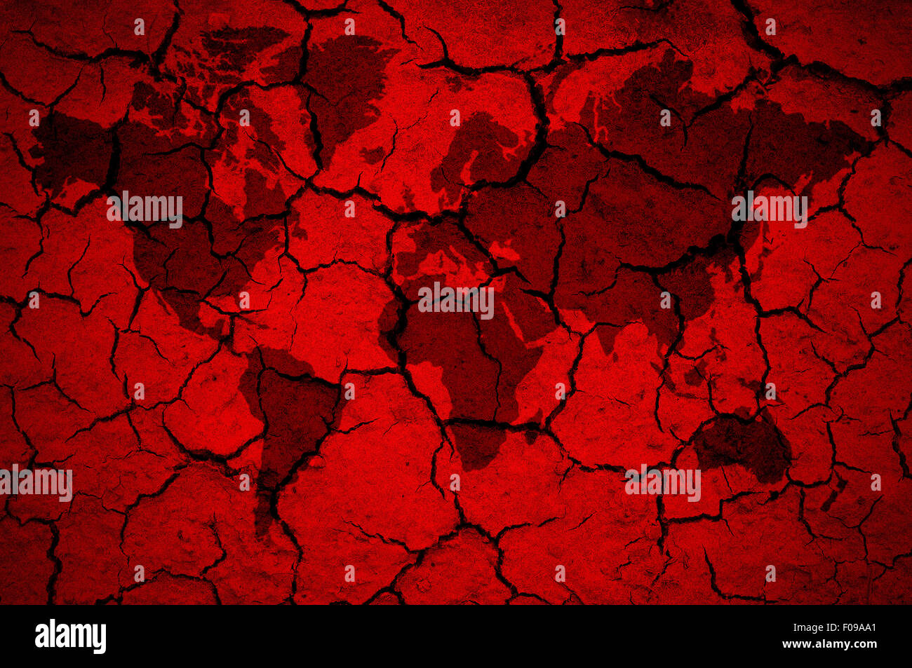world map on cracked beige background - world crisis Stock Photo - Alamy