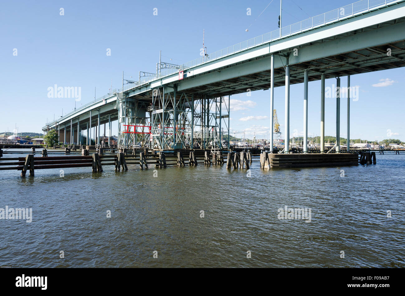 one old bridge in Gothenburg sweden going to Hising Island Stock Photo ...