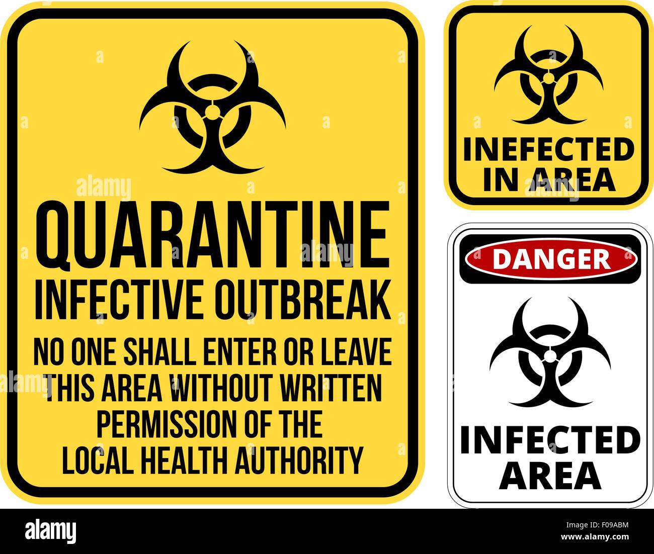 Quarantine sign Stock Vector Images - Alamy