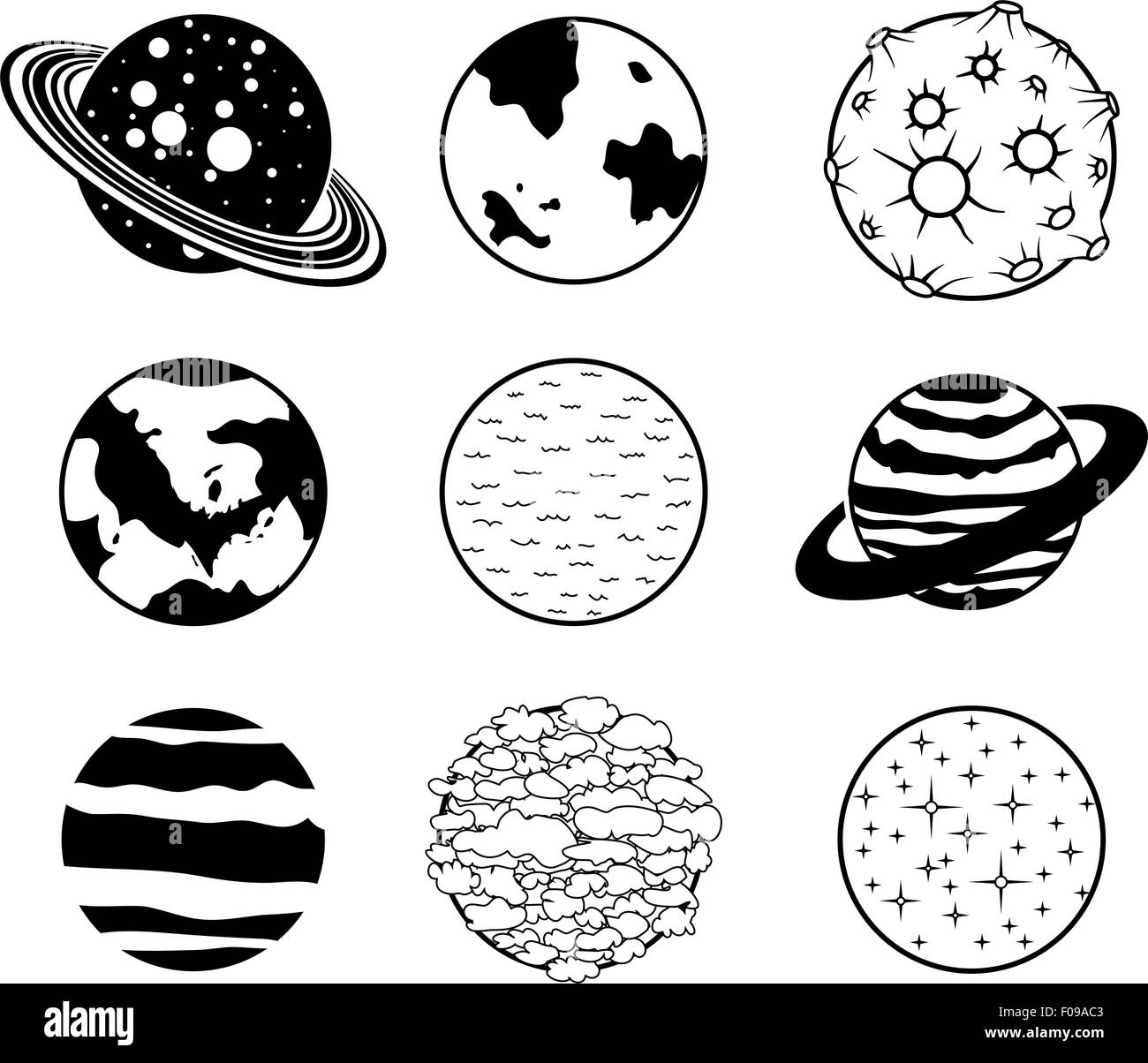 Solar system planets orbit Black and White Stock Photos & Images - Alamy