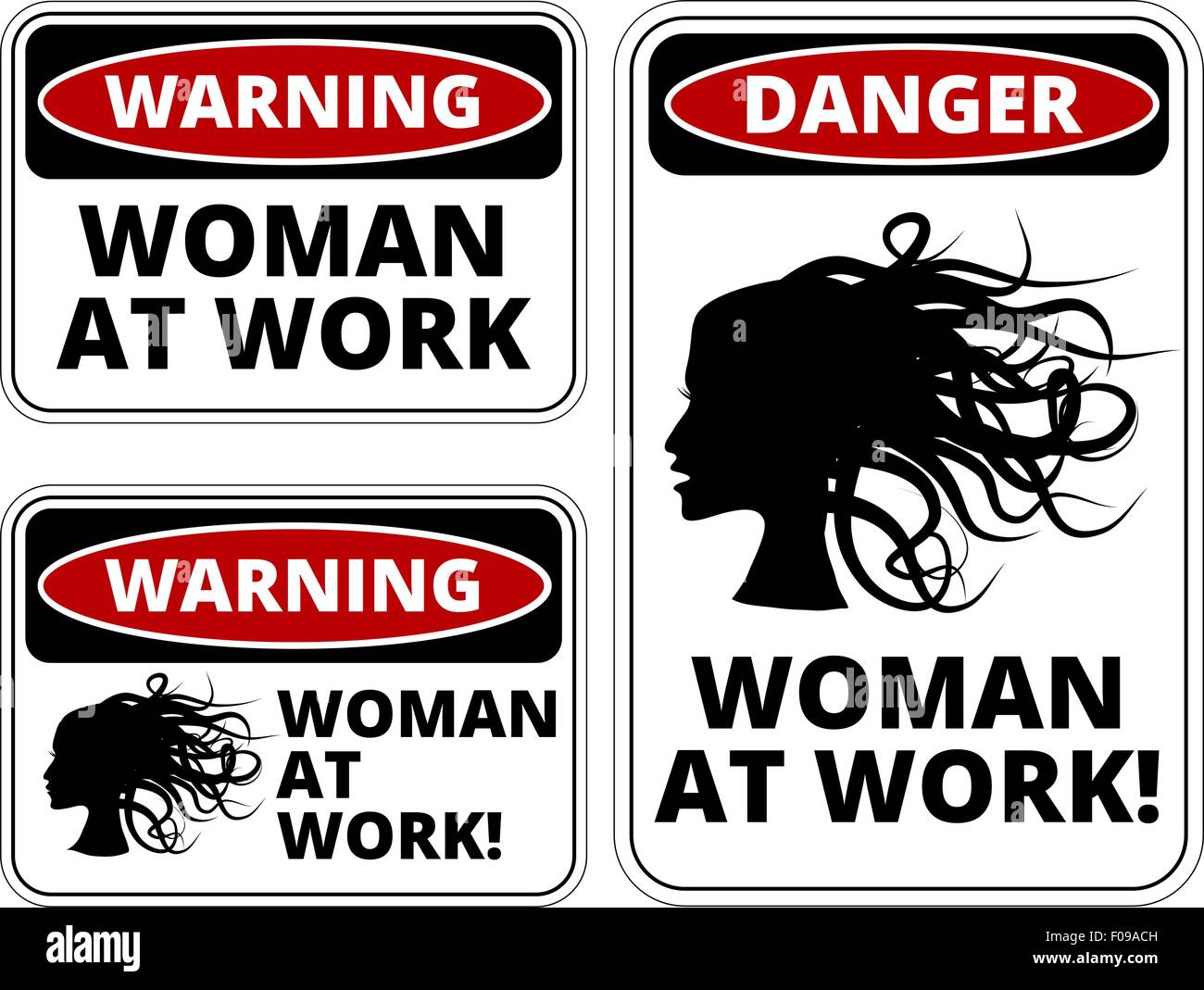 Humorous warning sign Stock Vector Images - Alamy
