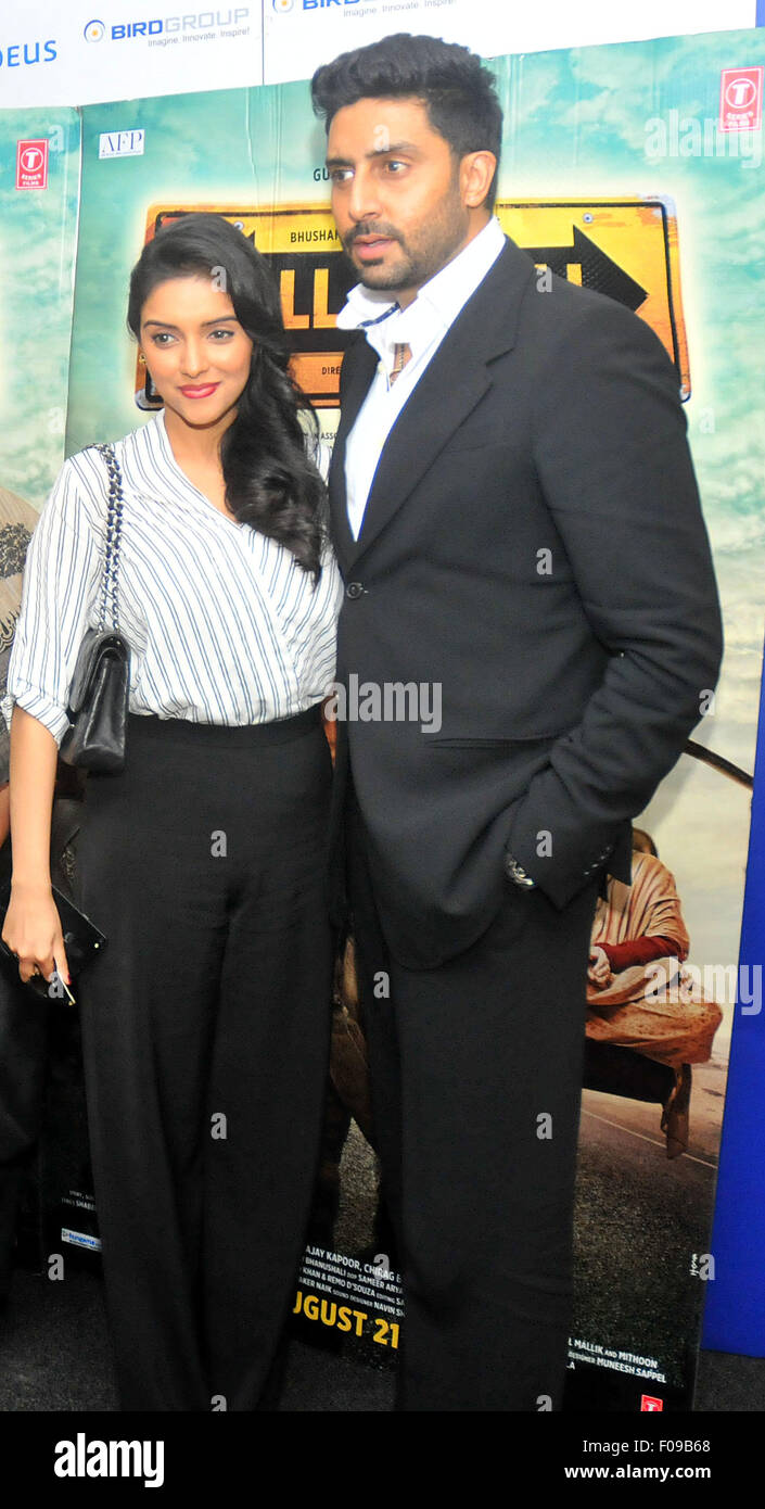 New Delhi, India. 10th Aug, 2015. Bollywood Actor Abhishek Bachchan and ...