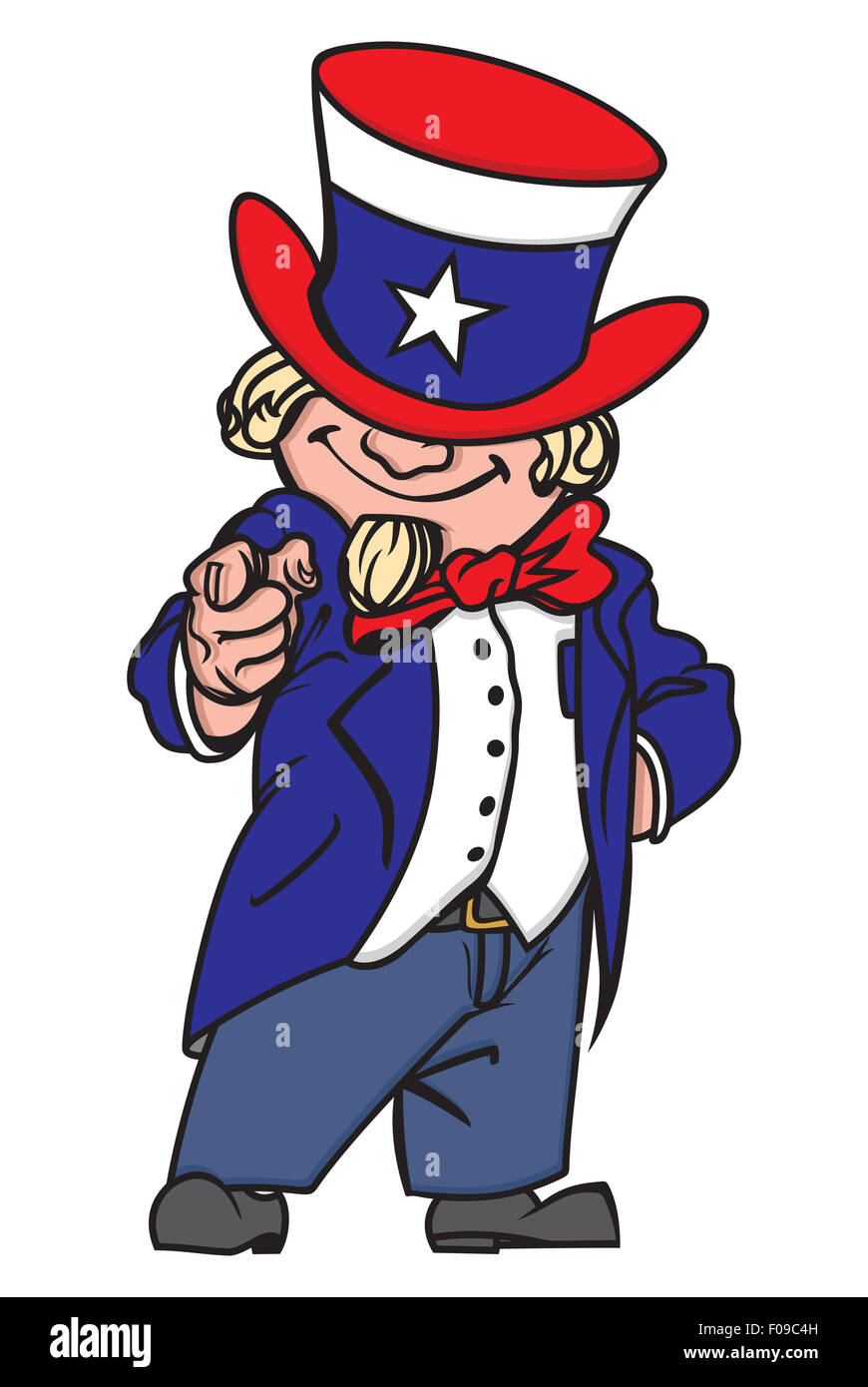 Vector illustration of the Uncle Sam Stock Photo - Alamy