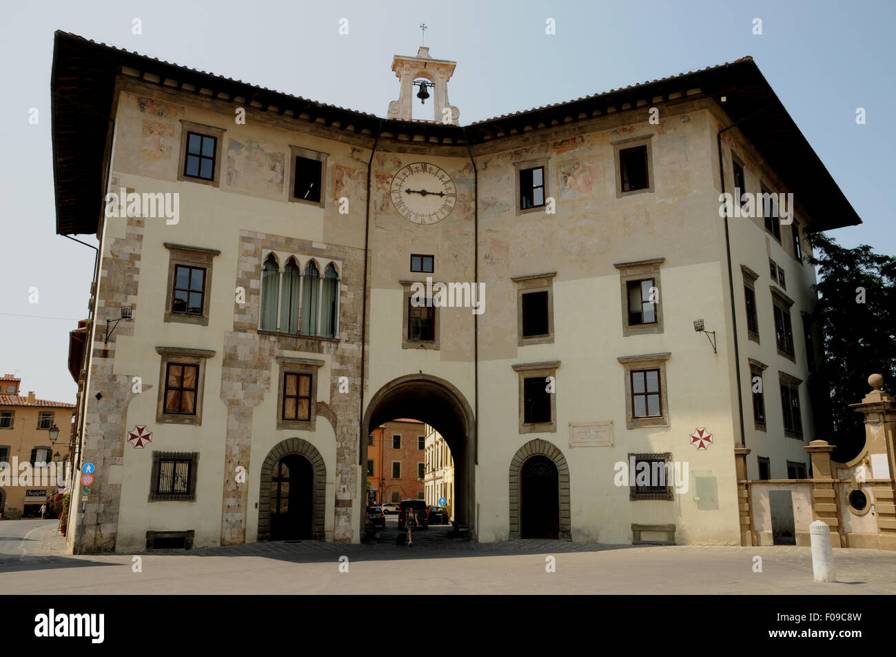 Piazza dei Cavalieri (Knights Square) in Pisa. The building centre ...
