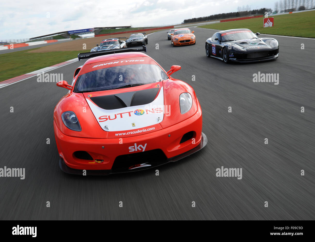 GT Cars on track at Silverstone - Ferrari 430 Stock Photo - Alamy