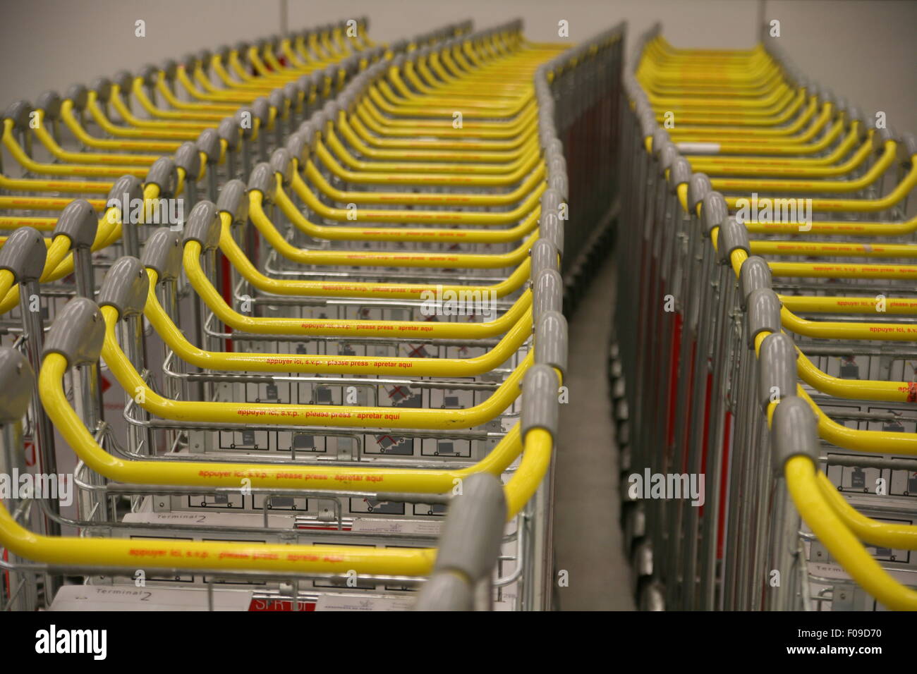 Carts at the Airport in Paris Charles de Gaulle Stock Photo - Alamy