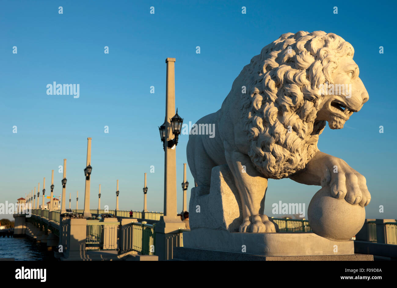 LION STATUE BRIDGE OF LIONS INTERCOASTAL WATERWAY SAINT AUGUSTINE ...