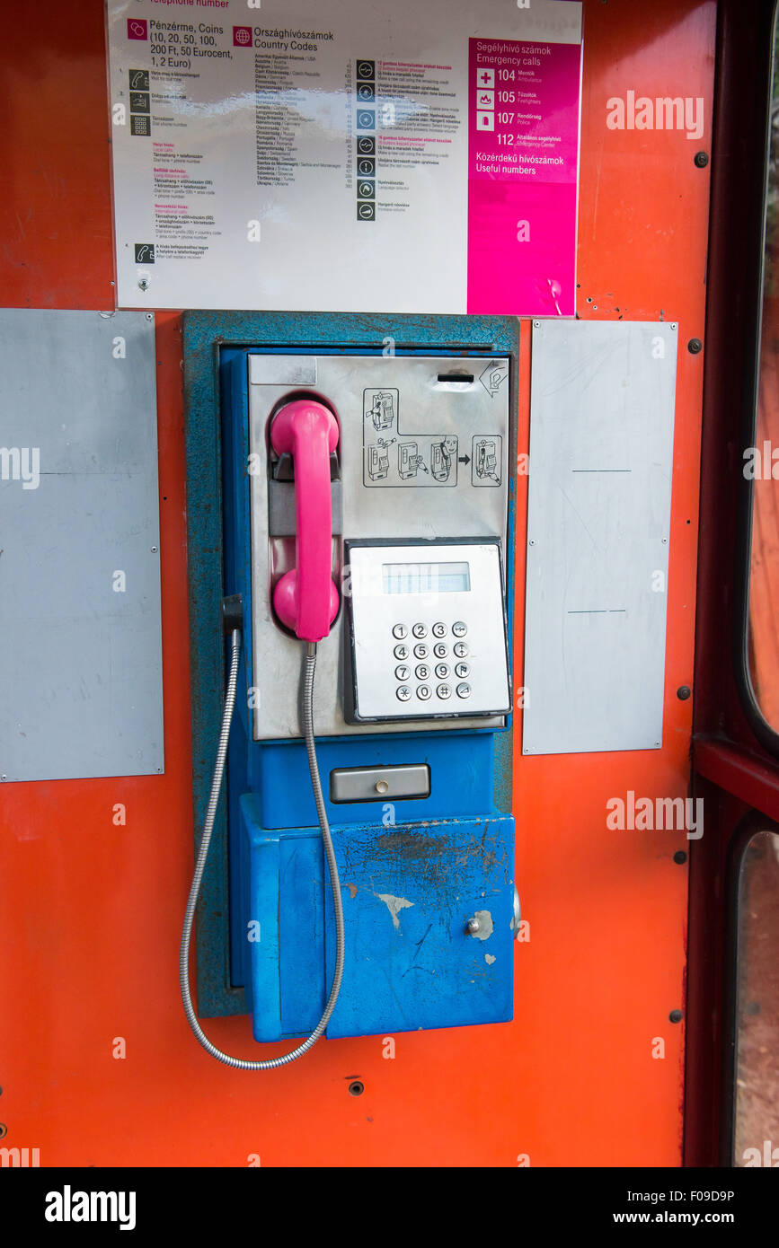 old telephone booth. retro style Stock Photo - Alamy
