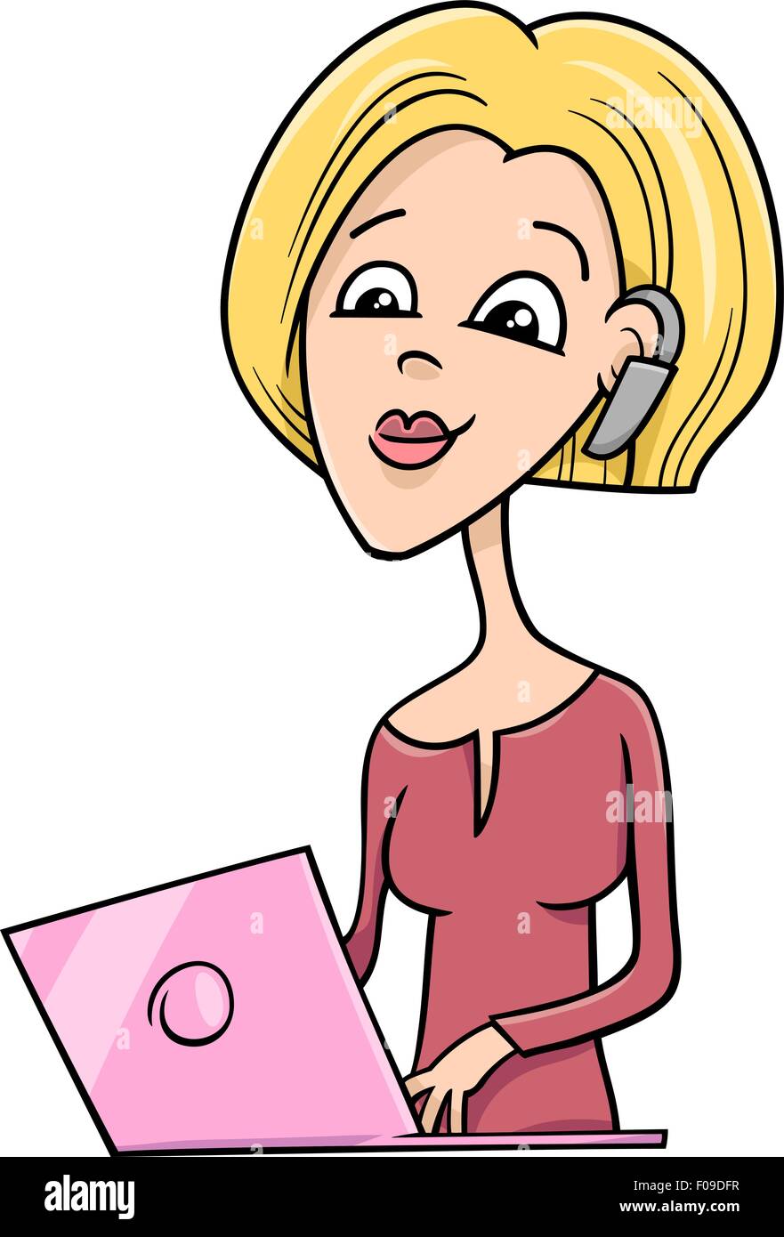 Pretty girl caricature Stock Vector Images - Alamy