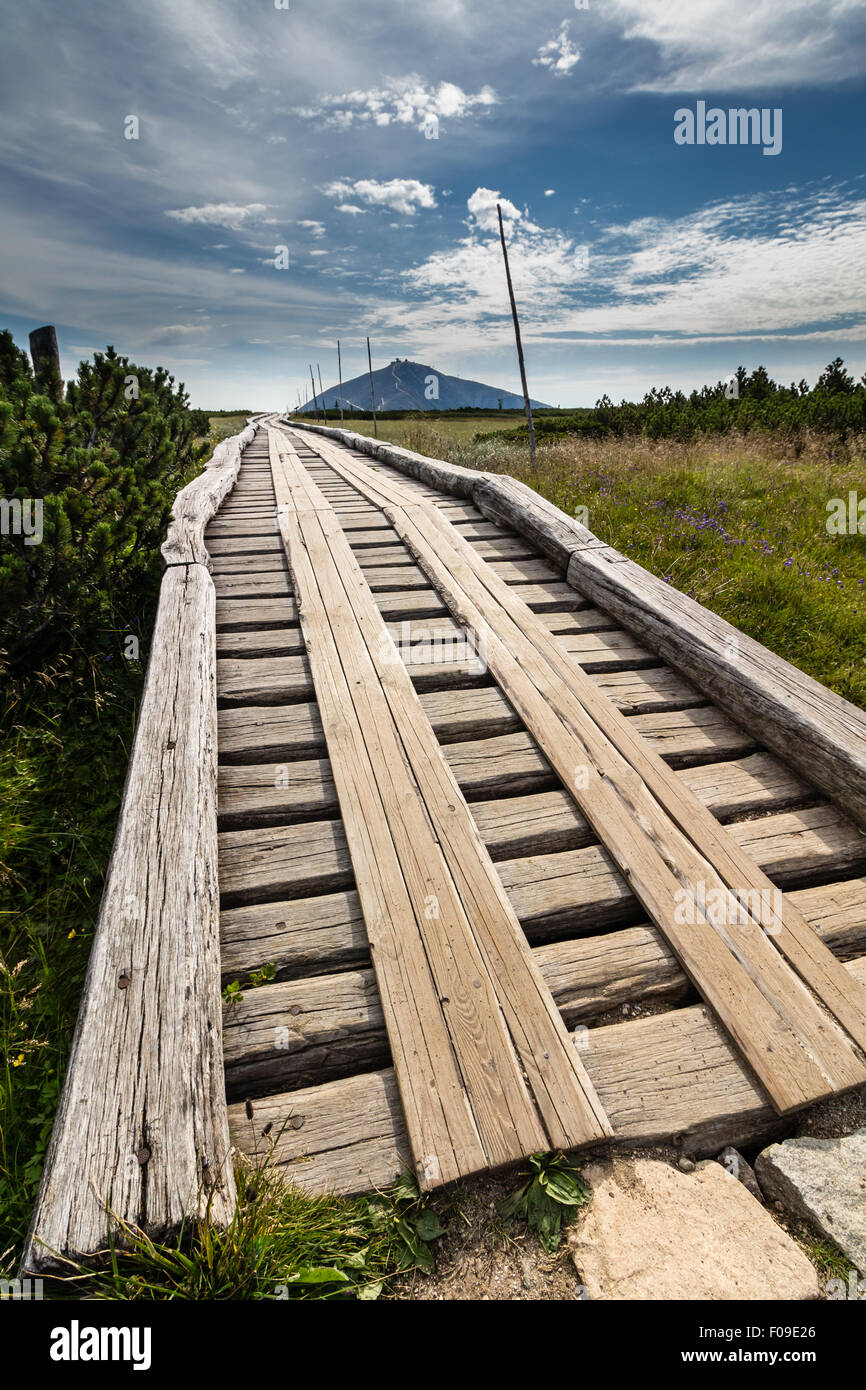 White wood path sky hi-res stock photography and images - Alamy